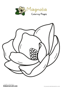 Magnolia Coloring Pages For Kids – Free Printables - Kids Art & Craft