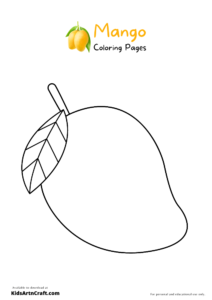 Mango Coloring Pages For Kids – Free Printables - Kids Art & Craft