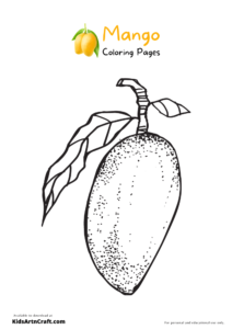 Mango Coloring Pages For Kids – Free Printables - Kids Art & Craft