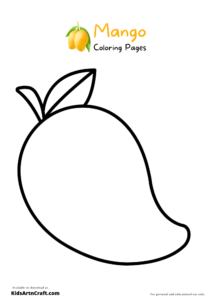 Mango Coloring Pages For Kids – Free Printables - Kids Art & Craft