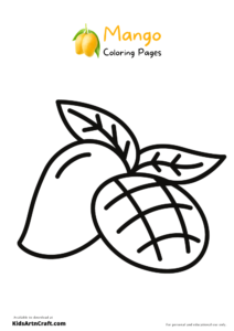 Mango Coloring Pages For Kids – Free Printables - Kids Art & Craft