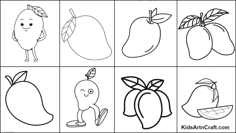 Mango Coloring Pages For Kids – Free Printables - Kids Art & Craft