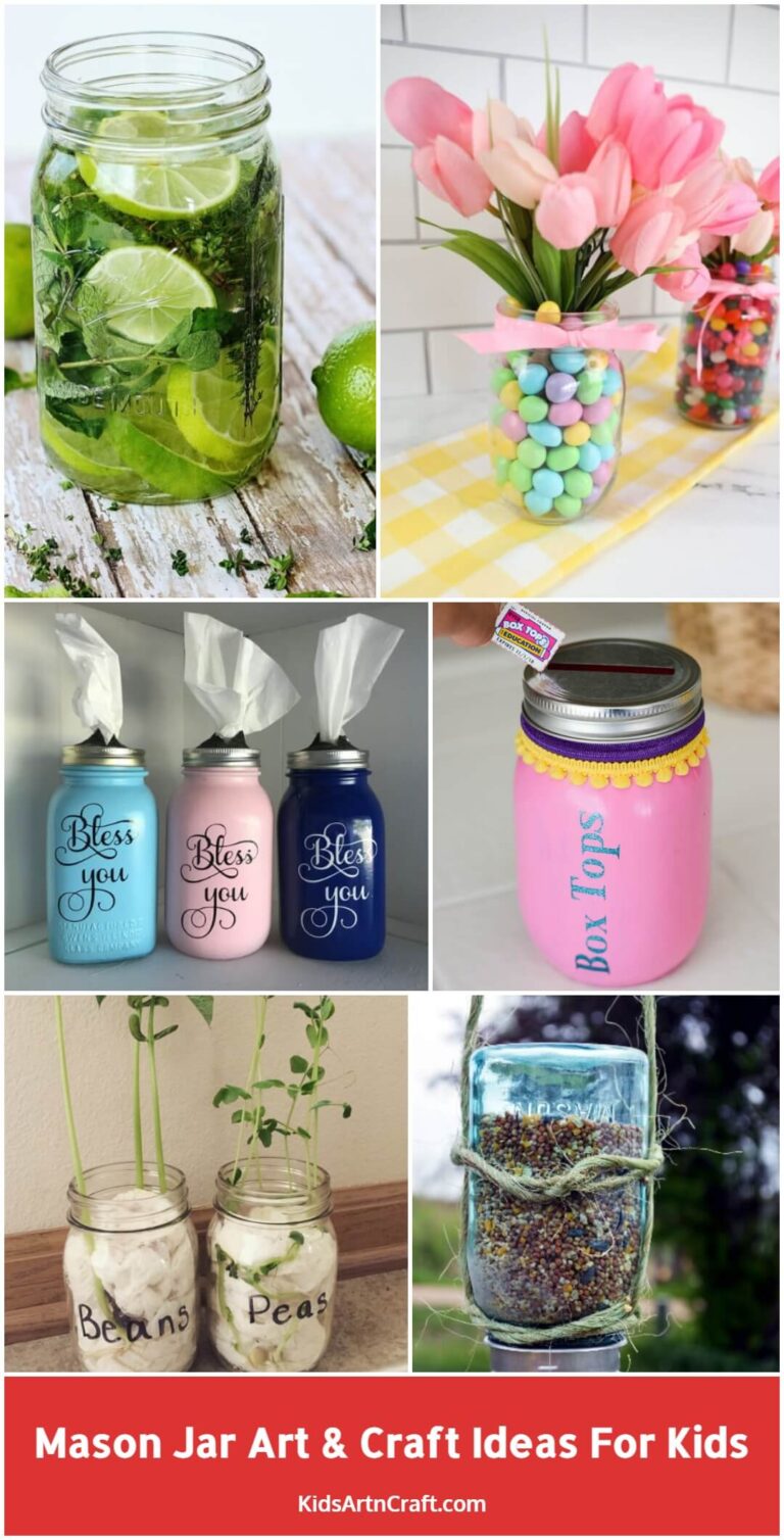 Mason Jar Art & Craft Ideas For Kids - Kids Art & Craft