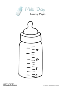 Milk Day Coloring Pages For Kids – Free Printables - Kids Art & Craft
