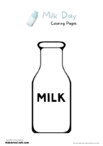 Milk Day Coloring Pages For Kids – Free Printables - Kids Art & Craft