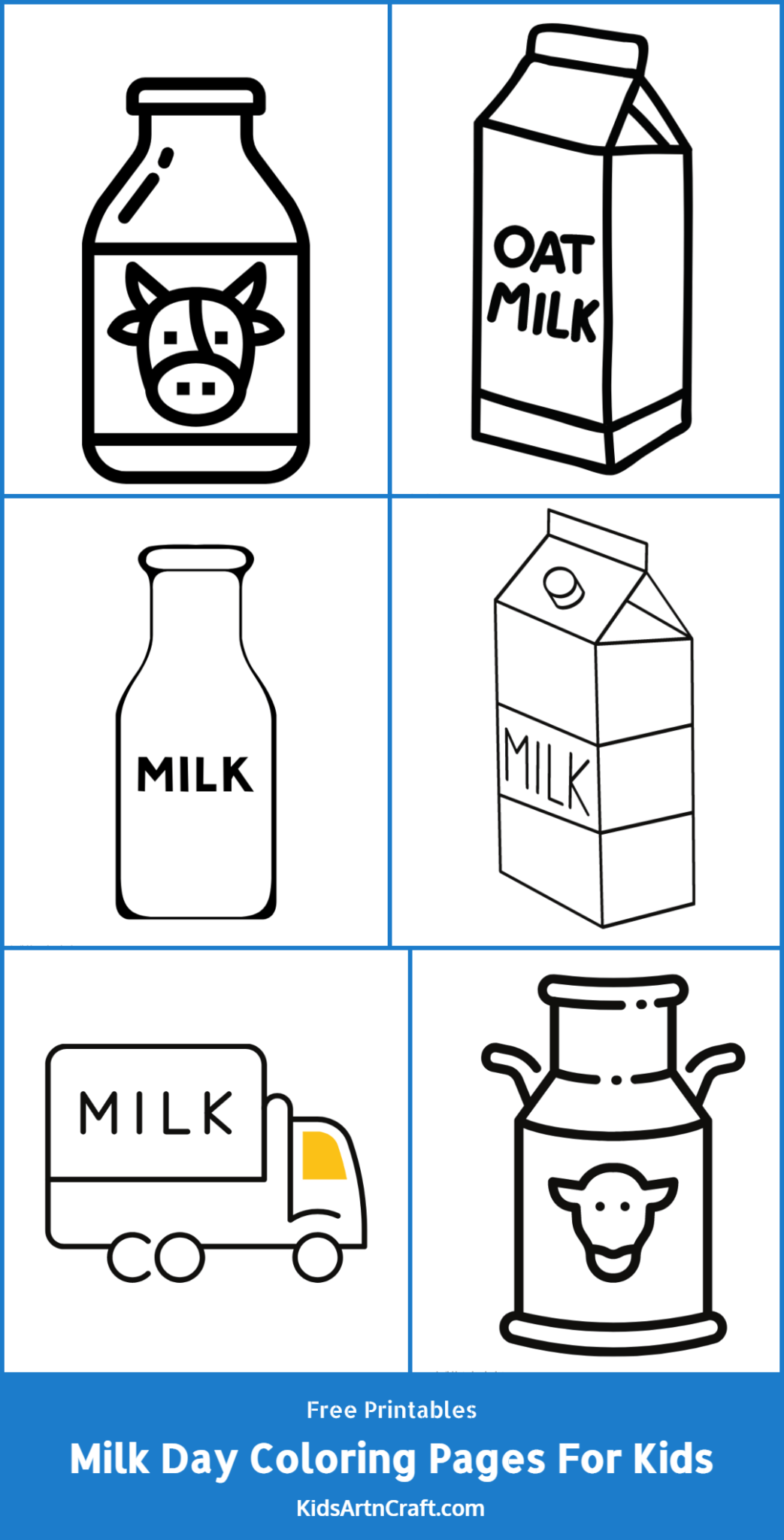 Milk Day Coloring Pages For Kids – Free Printables - Kids Art & Craft