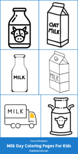 Milk Day Coloring Pages For Kids – Free Printables - Kids Art & Craft