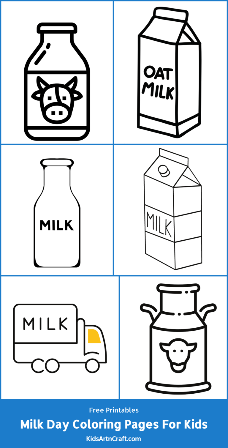 Milk Day Coloring Pages For Kids – Free Printables - Kids Art & Craft