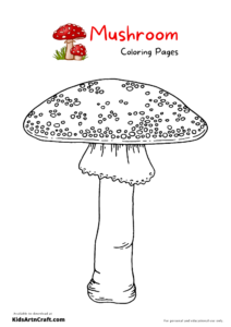 Mushroom Coloring Pages For Kids – Free Printables - Kids Art & Craft