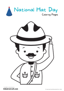 National Hat Day Coloring Pages For Kids – Free Printables - Kids Art ...