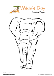 National Wildlife Day Coloring Pages For Kids – Free Printables - Kids ...