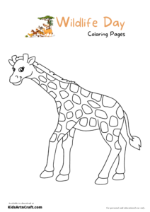 National Wildlife Day Coloring Pages For Kids – Free Printables - Kids ...