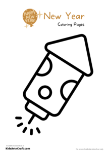 New Year Coloring Pages For Kids – Free Printables - Kids Art & Craft
