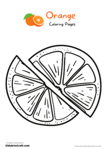 Orange Coloring Pages For Kids – Free Printables - Kids Art & Craft