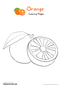 Orange Coloring Pages For Kids – Free Printables - Kids Art & Craft