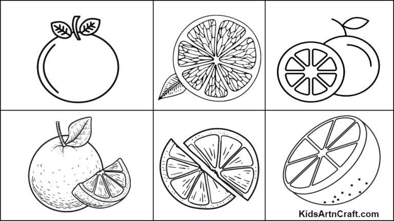 Orange Coloring Pages For Kids – Free Printables - Kids Art & Craft