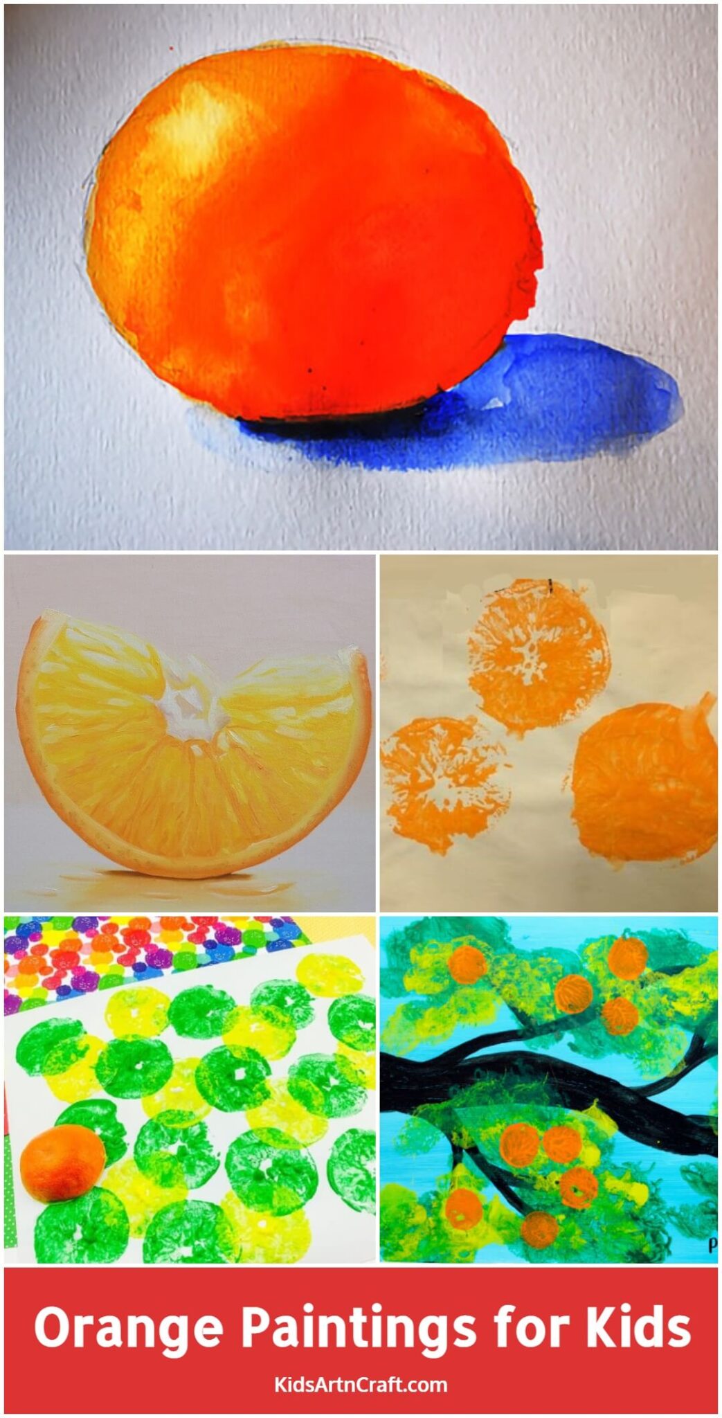 Orange Paintings for Kids - Kids Art & Craft