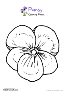 Pansy Coloring Pages For Kids – Free Printables - Kids Art & Craft
