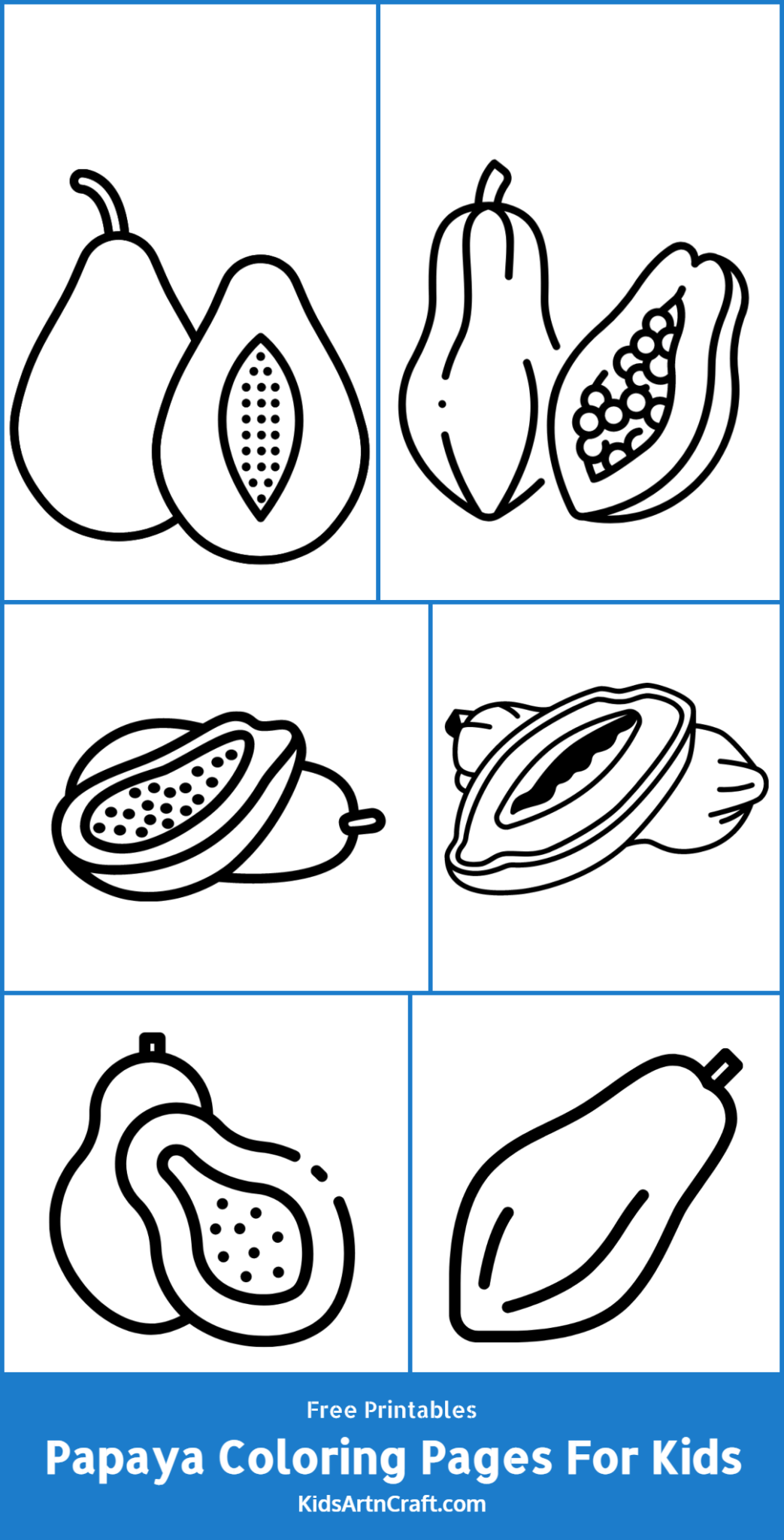 Papaya Coloring Pages For Kids – Free Printables - Kids Art & Craft