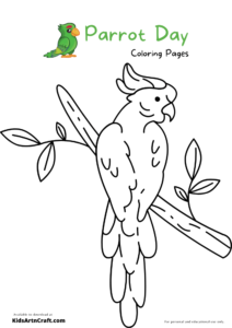 World Parrot Day Coloring Pages For Kids – Free Printables - Kids Art ...