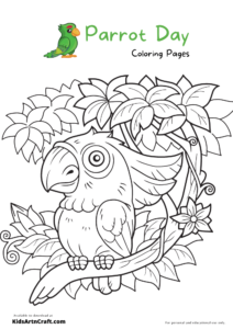 World Parrot Day Coloring Pages For Kids – Free Printables - Kids Art ...