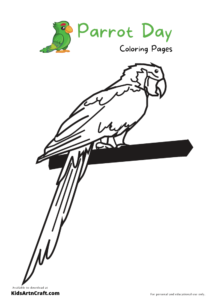 World Parrot Day Coloring Pages For Kids – Free Printables - Kids Art ...
