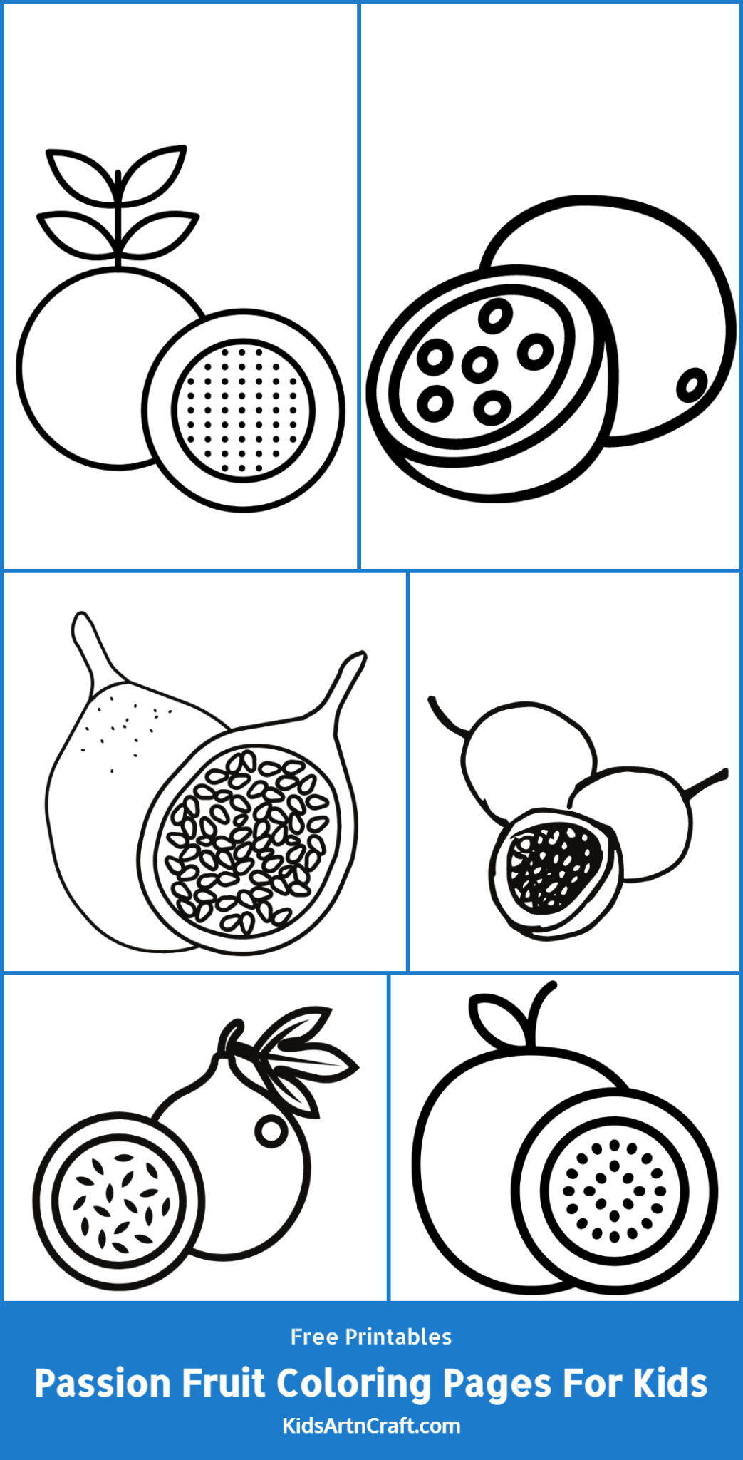 Passion Fruit Coloring Pages For Kids – Free Printables - Kids Art & Craft