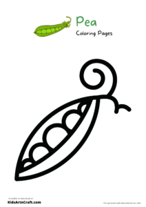 Pea Coloring Pages For Kids – Free Printables - Kids Art & Craft