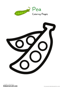 Pea Coloring Pages For Kids – Free Printables - Kids Art & Craft
