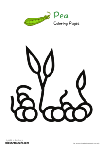 Pea Coloring Pages For Kids – Free Printables - Kids Art & Craft