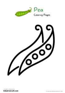 Pea Coloring Pages For Kids – Free Printables - Kids Art & Craft