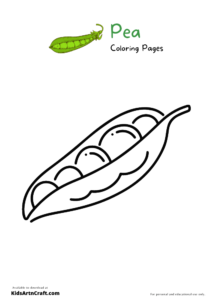 Pea Coloring Pages For Kids – Free Printables - Kids Art & Craft