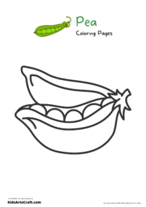 Pea Coloring Pages For Kids – Free Printables - Kids Art & Craft