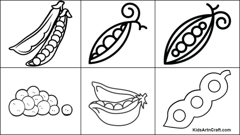 Pea Coloring Pages For Kids – Free Printables - Kids Art & Craft