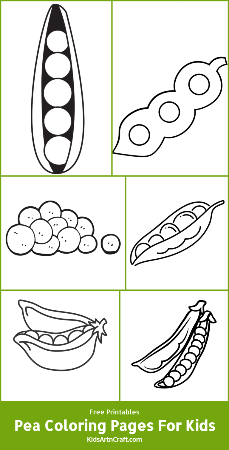Pea Coloring Pages For Kids – Free Printables - Kids Art & Craft