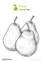 Pear Coloring Pages For Kids – Free Printables - Kids Art & Craft