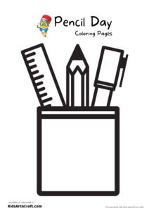 Pencil Day Coloring Pages For Kids – Free Printables - Kids Art & Craft