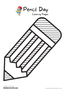 Pencil Day Coloring Pages For Kids – Free Printables - Kids Art & Craft