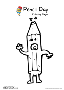 Pencil Day Coloring Pages For Kids – Free Printables - Kids Art & Craft