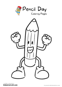 Pencil Day Coloring Pages For Kids – Free Printables - Kids Art & Craft