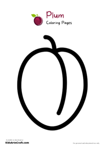 Plum Coloring Pages For Kids – Free Printables - Kids Art & Craft
