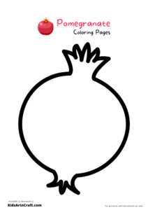 Pomegranate Coloring Pages For Kids – Free Printables - Kids Art & Craft