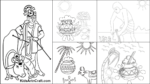 Pongal / Sankranti Coloring Pages For Kids – Free Printables - Kids Art ...