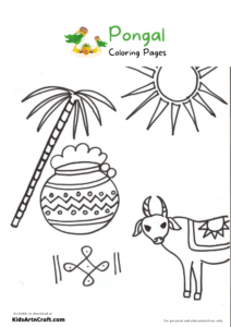 Pongal / Sankranti Coloring Pages For Kids – Free Printables - Kids Art ...