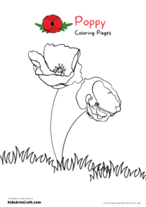 Poppy Coloring Pages For Kids – Free Printables - Kids Art & Craft