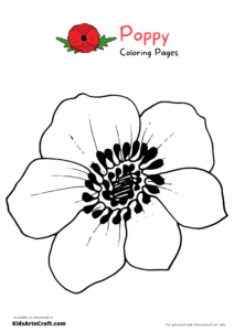 Poppy Coloring Pages For Kids – Free Printables - Kids Art & Craft