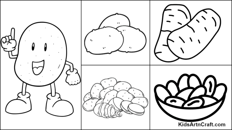 Potato Coloring Pages For Kids – Free Printables - Kids Art & Craft