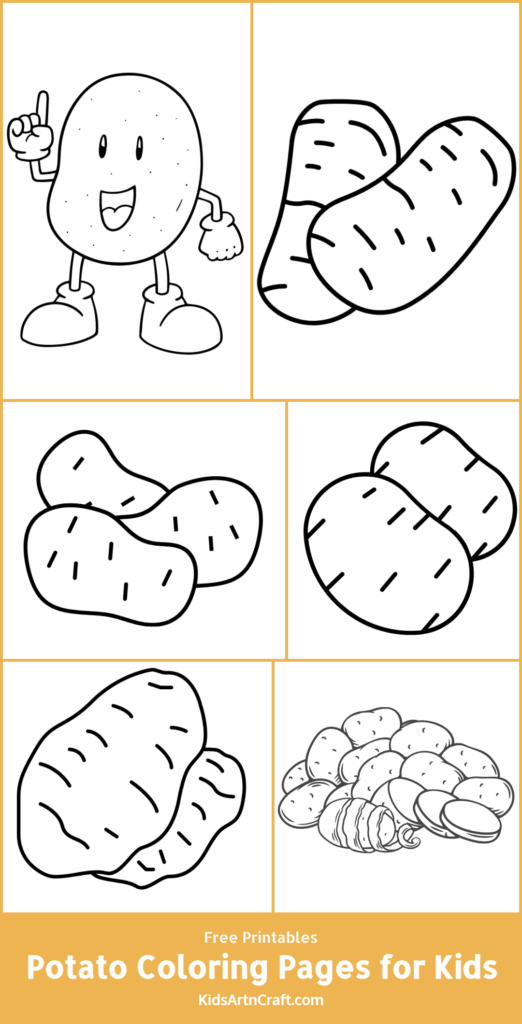 Potato Coloring Pages For Kids – Free Printables - Kids Art & Craft