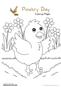 Poultry Day Coloring Pages For Kids – Free Printables - Kids Art & Craft
