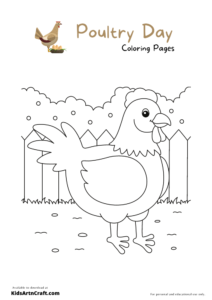 Poultry Day Coloring Pages For Kids – Free Printables - Kids Art & Craft